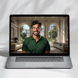 Zoom Background, Wonderful White Living Room Virtual Background ...