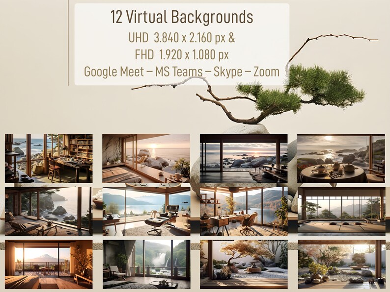 12 Zoom Backgrounds: Japanese & Scandinavian-inspired Interiors ...