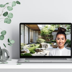 Zen Garden Zoom Background: Japanese Gravel Garden (digital Download ...