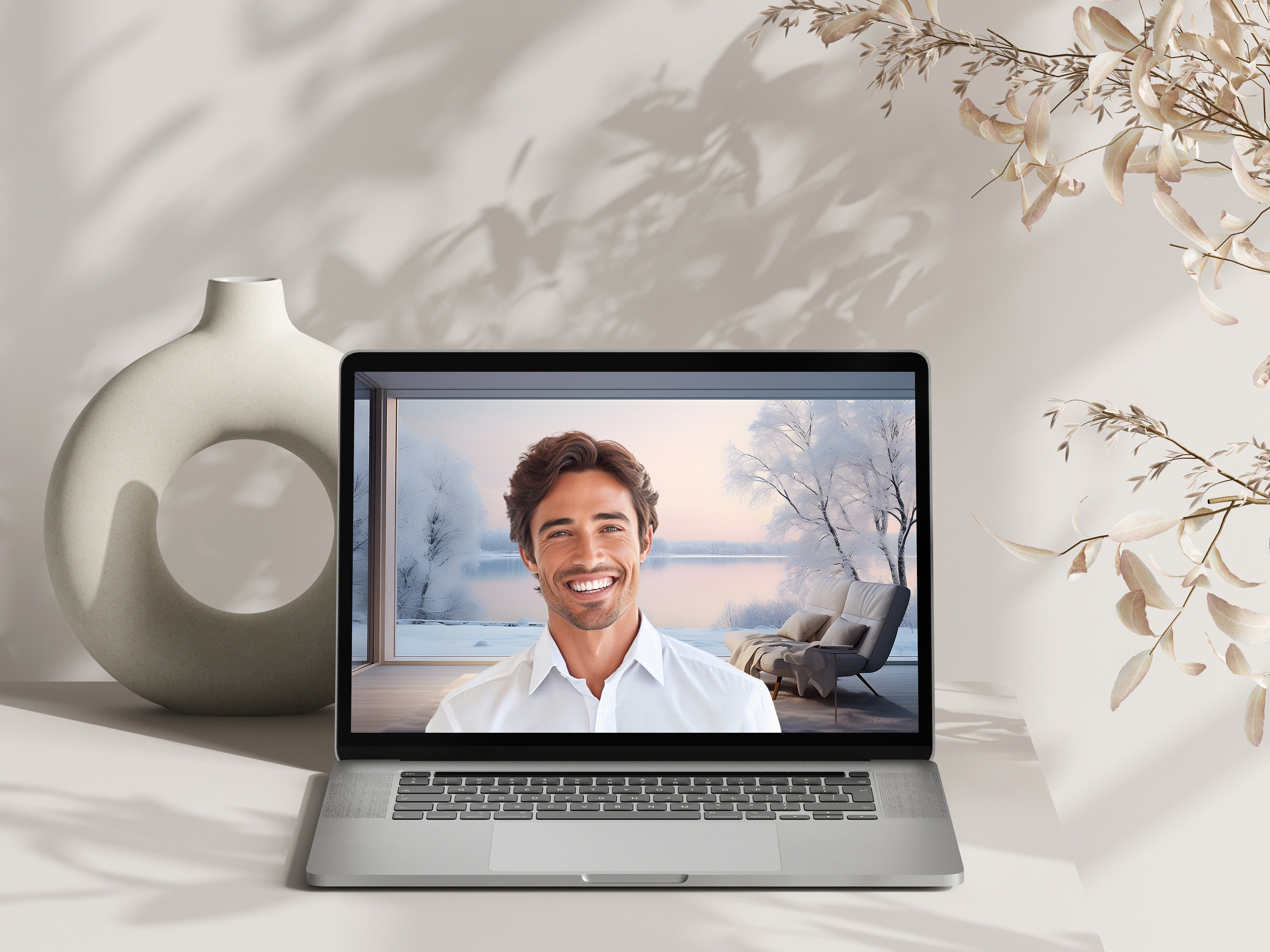 Zoom Background, Cozy Sunrise Lakeside Zoom Background, Morning Living ...
