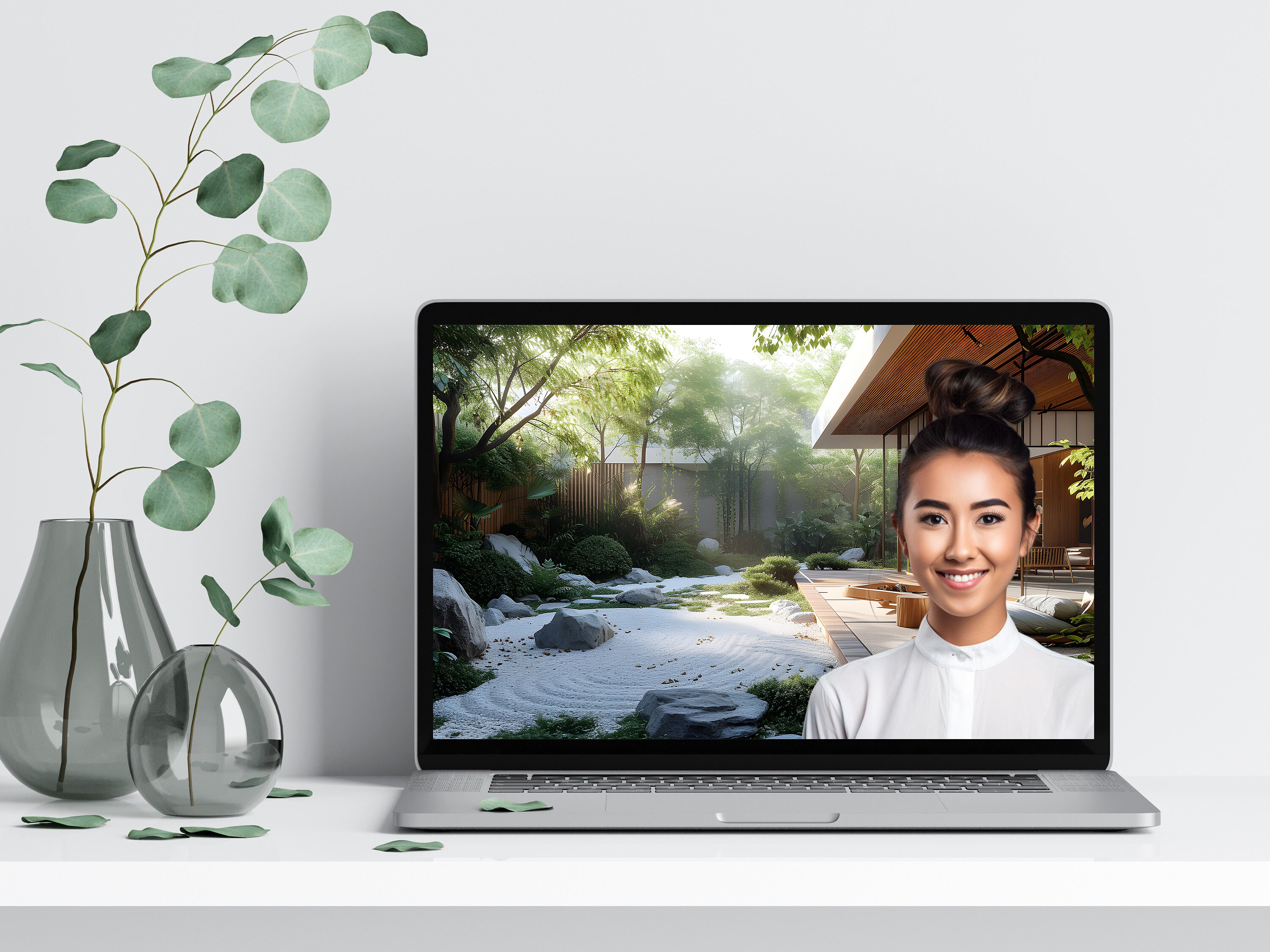 Zoom Background, Zen Zoom Background, Zen Home-office, Sunny Japanese ...