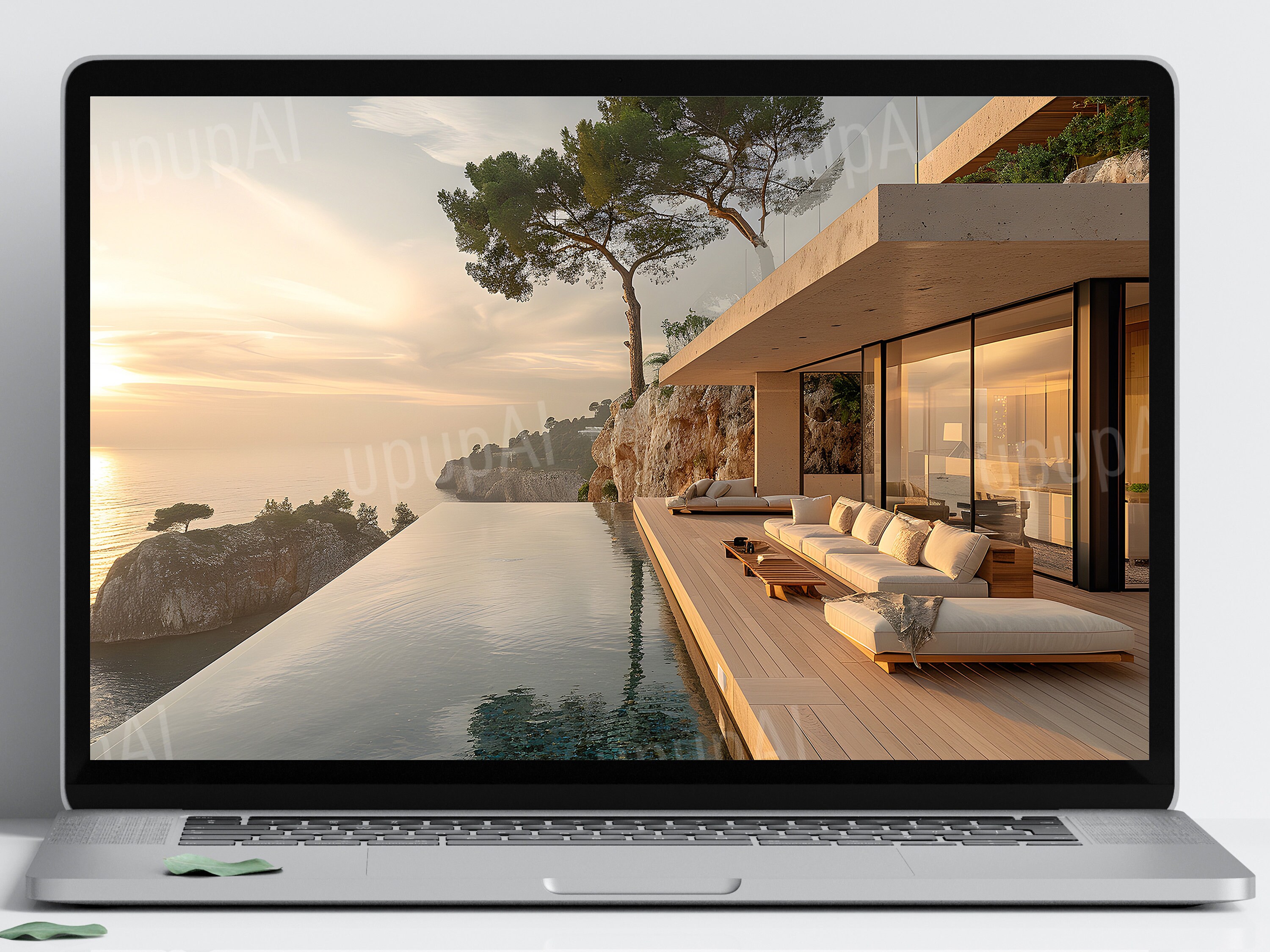 Luxury Home Pool Coadtline View Zoom / Teams Background (digital ...