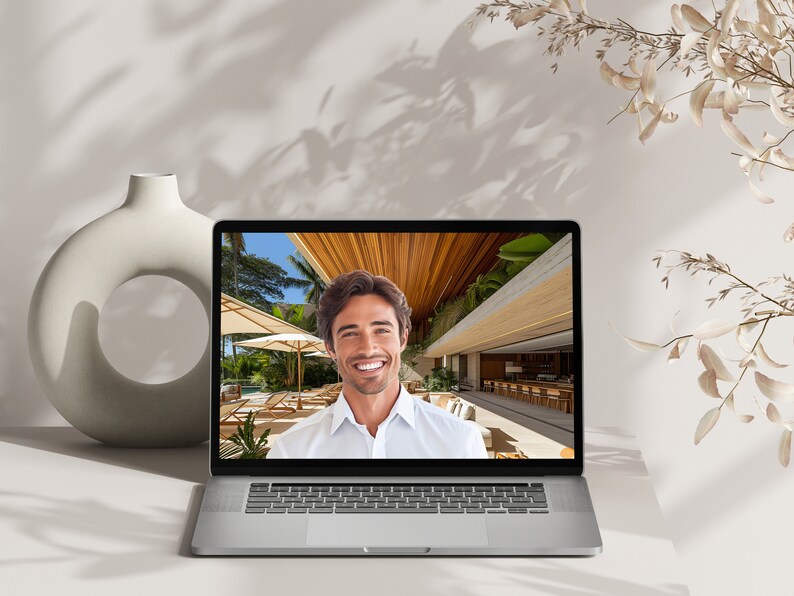 Zoom Background, Modern Apartment Zoom Background, Parasol Terrace ...
