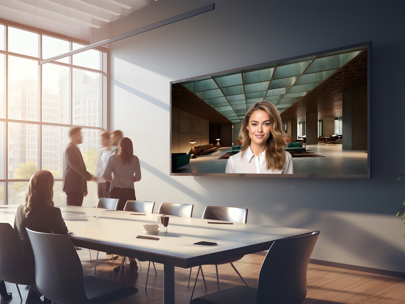 Stylish Colorful Lobby Zoom Background: Spacious Hotel Interior With ...