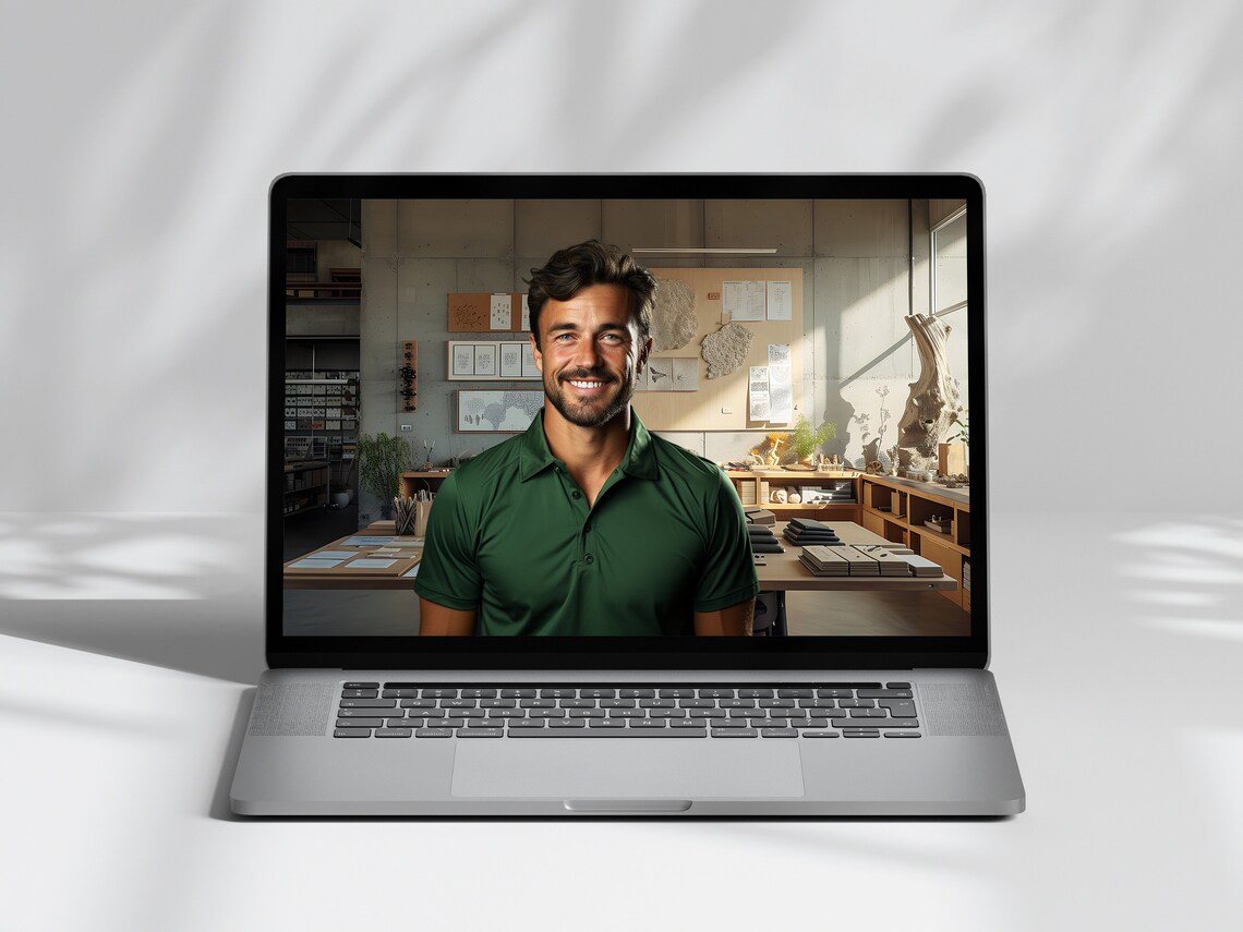 Zoom Background, Work Table Zoom Background, Minimalist Architectural ...