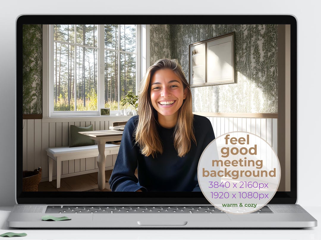 Summer Kitchen Virtual Background Zoom | Sunny Countryside Desk ...