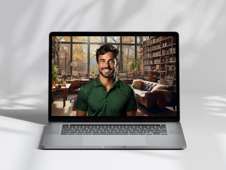 Cozy Autumn Library Zoom / Teams Background: Scenic Landscape (digital ...