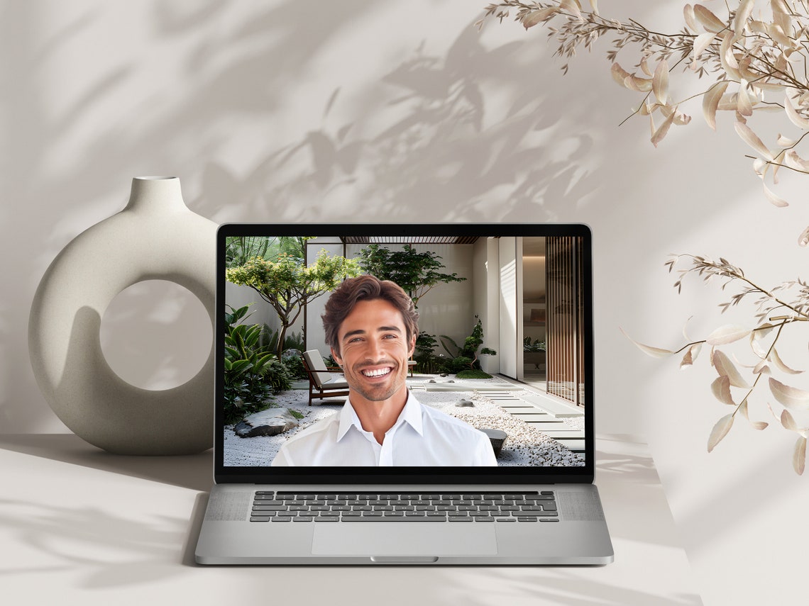 Zoom Background, Zen Zoom Background, Zen Home-office, Peaceful Garden ...