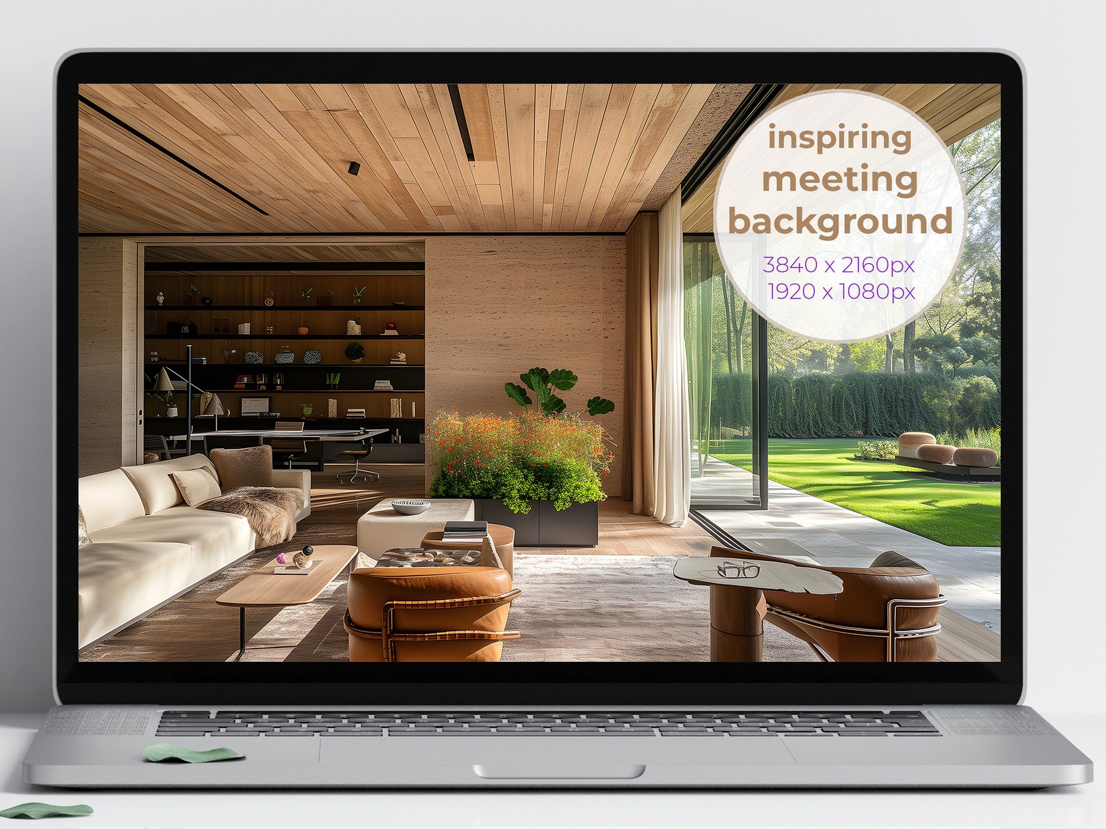 Zoom Background, Modern Apartment Zoom Background, Home Office, Spring ...