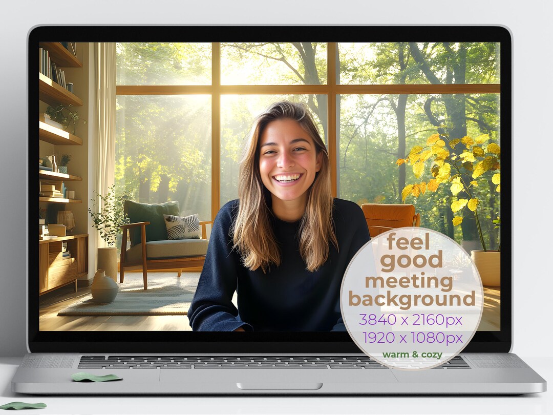 Zoom Background, Bright Vivid Living Room Zoom Background - Bright and ...