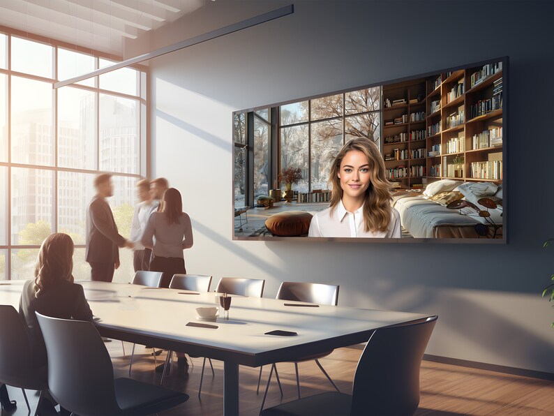 Zoom Virtual Background | Sunlit Winter Home Library, Elegant & Cozy ...