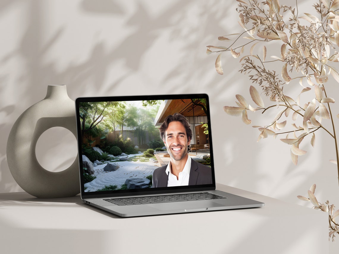 Zoom Background, Zen Zoom Background, Zen Home-office, Sunny Japanese ...