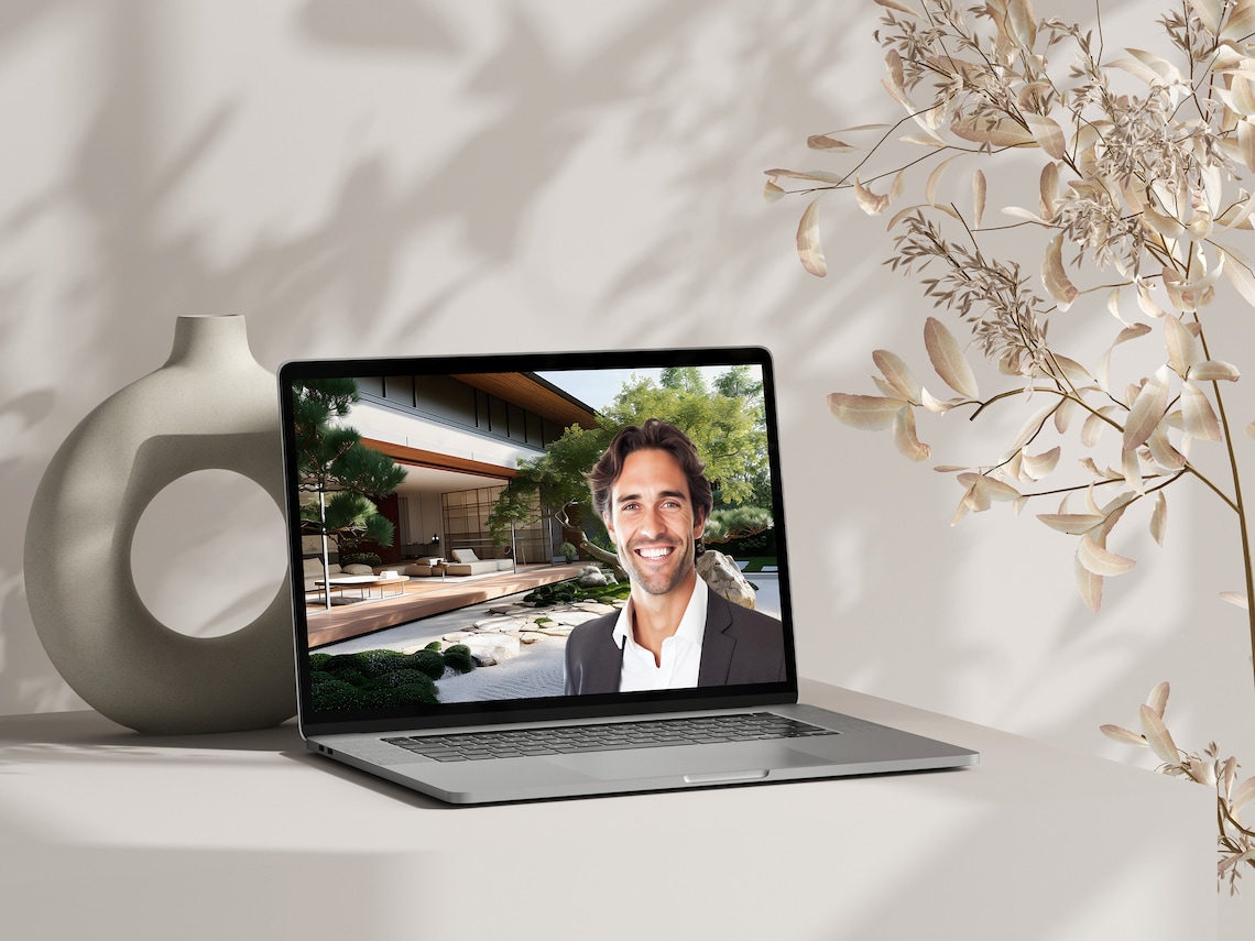 Zoom Background, Zen Zoom Background, Zen Home-office, Sunny Garden ...