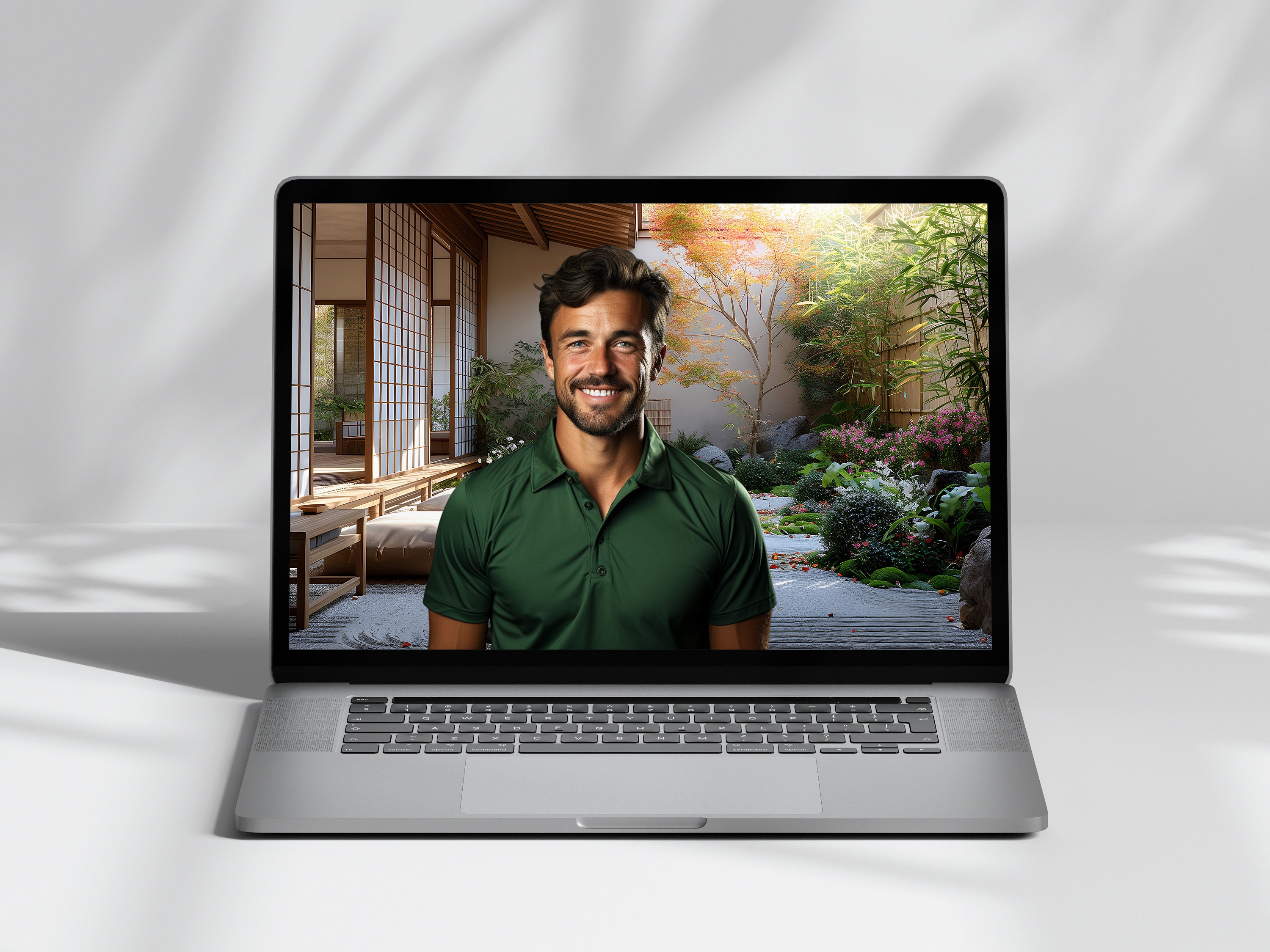 Zoom Background, Zen Zoom Background, Zen Home-office, Sunny Garden ...