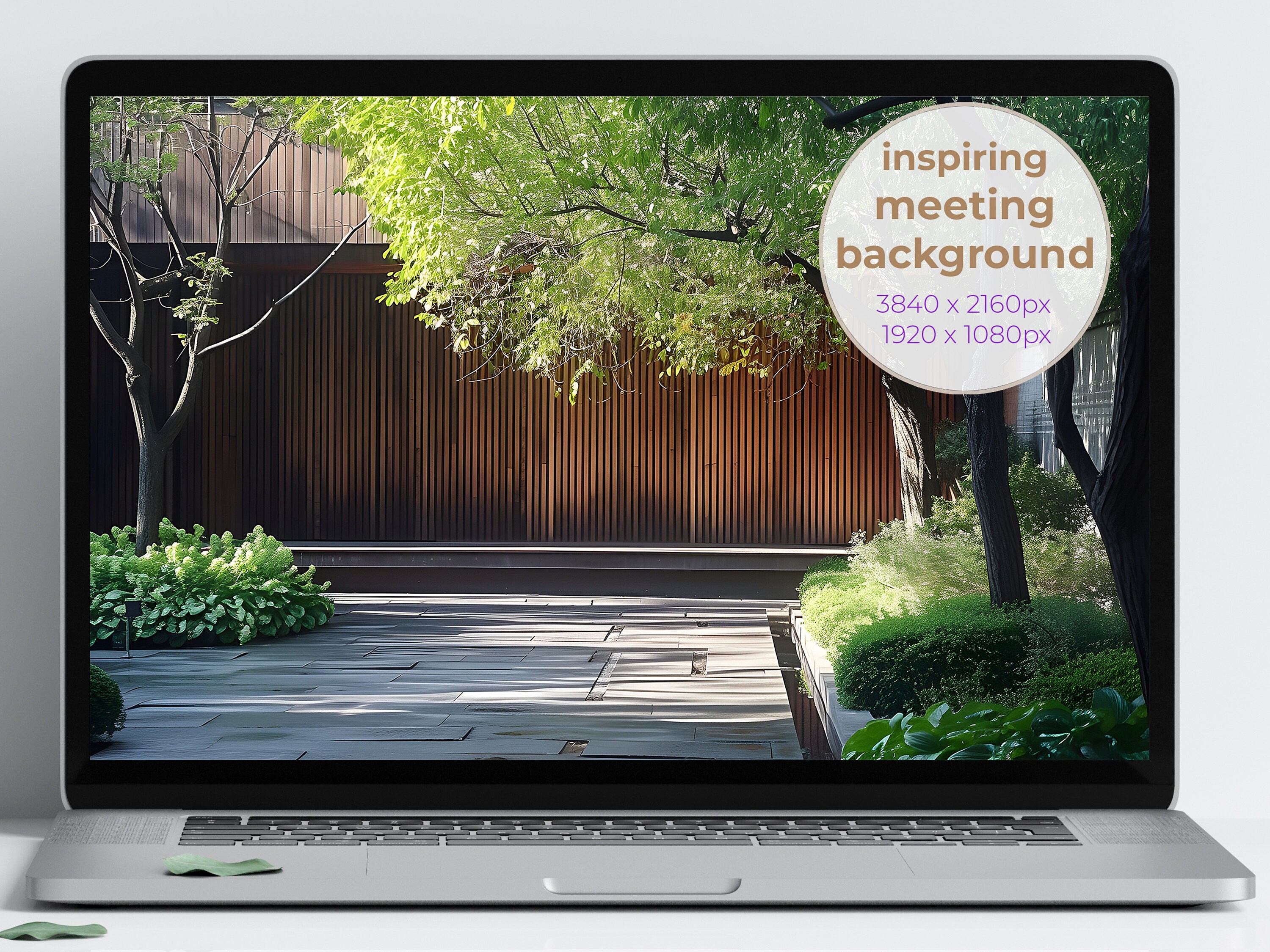 Zoom Background, Zen Zoom Background, Zen Home-office, Sunny Garden ...