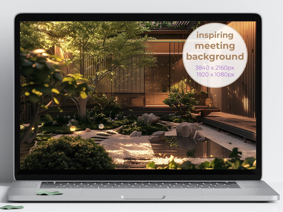 Zoom Background, Zen Zoom Background, Zen Home-office, Garden Virtual ...