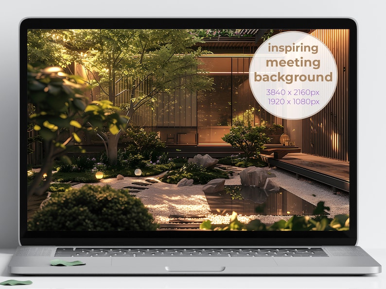 Zoom Background, Zen Zoom Background, Zen Home-office, Garden Virtual ...