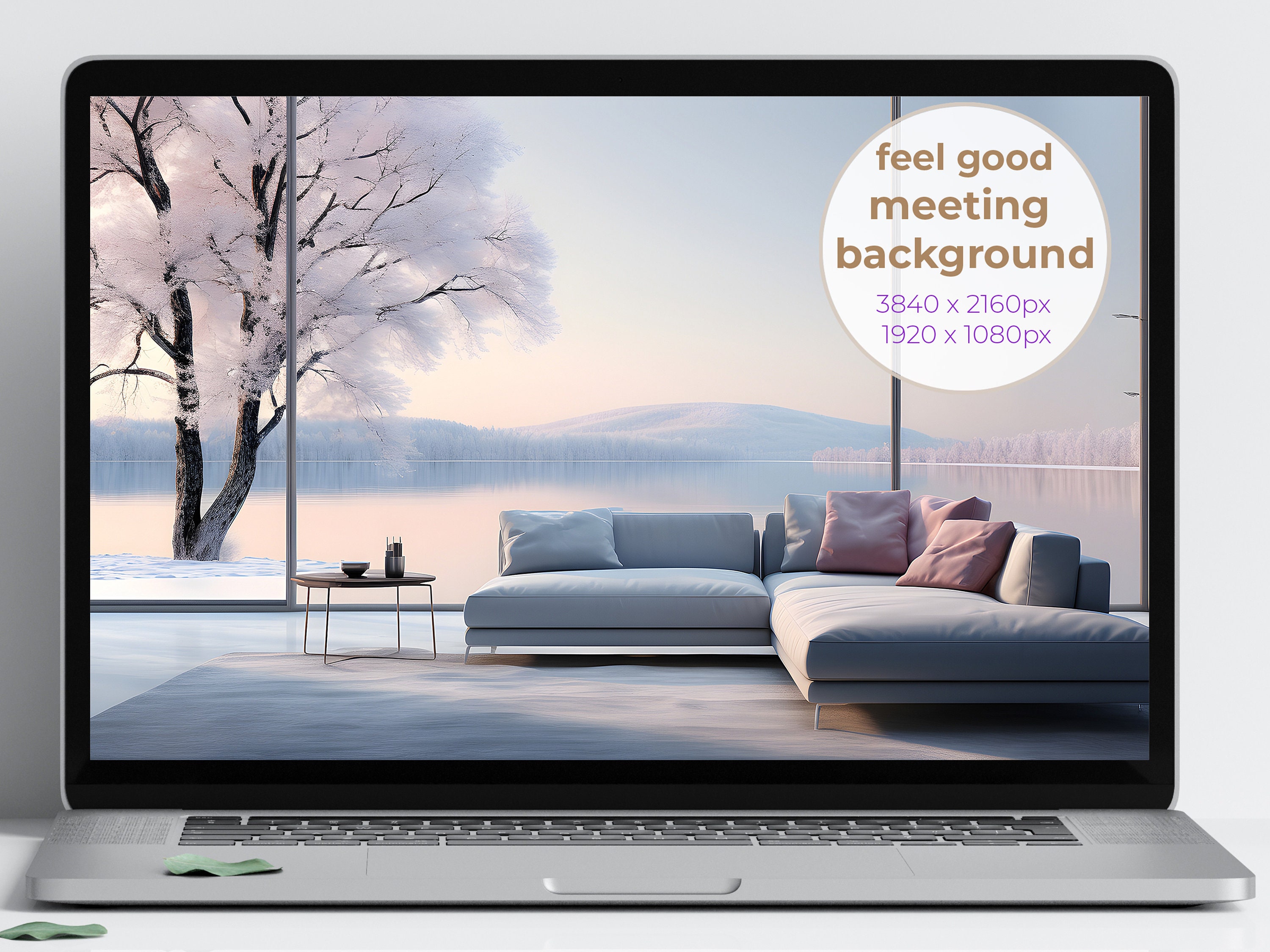 Zoom Background, Cozy Sunrise Lakeside Zoom Background, Morning Living ...