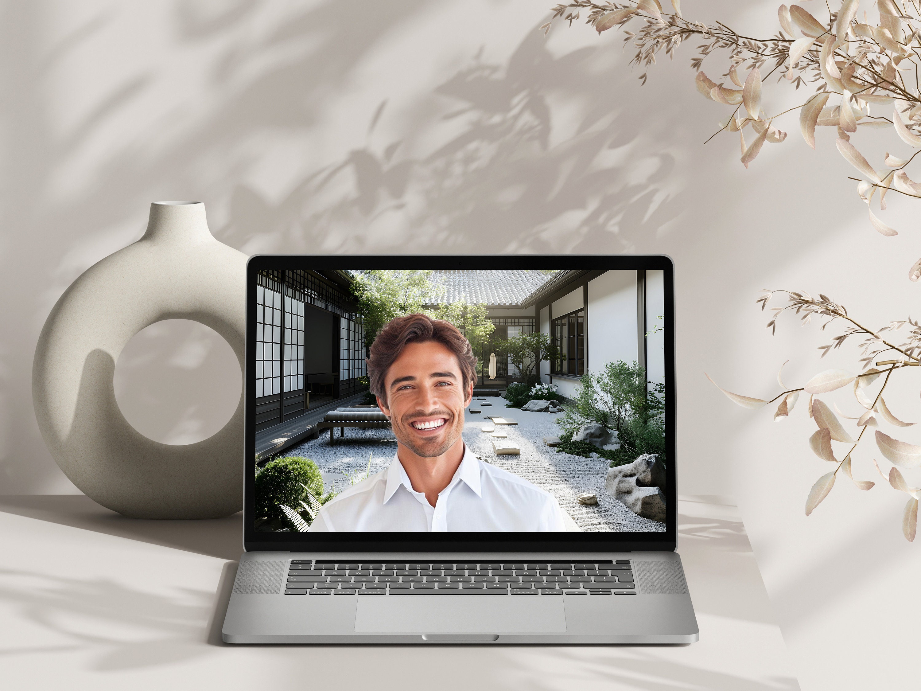 Zen Garden Zoom Background: Serene Japanese Courtyard (4K + HD, Clear ...