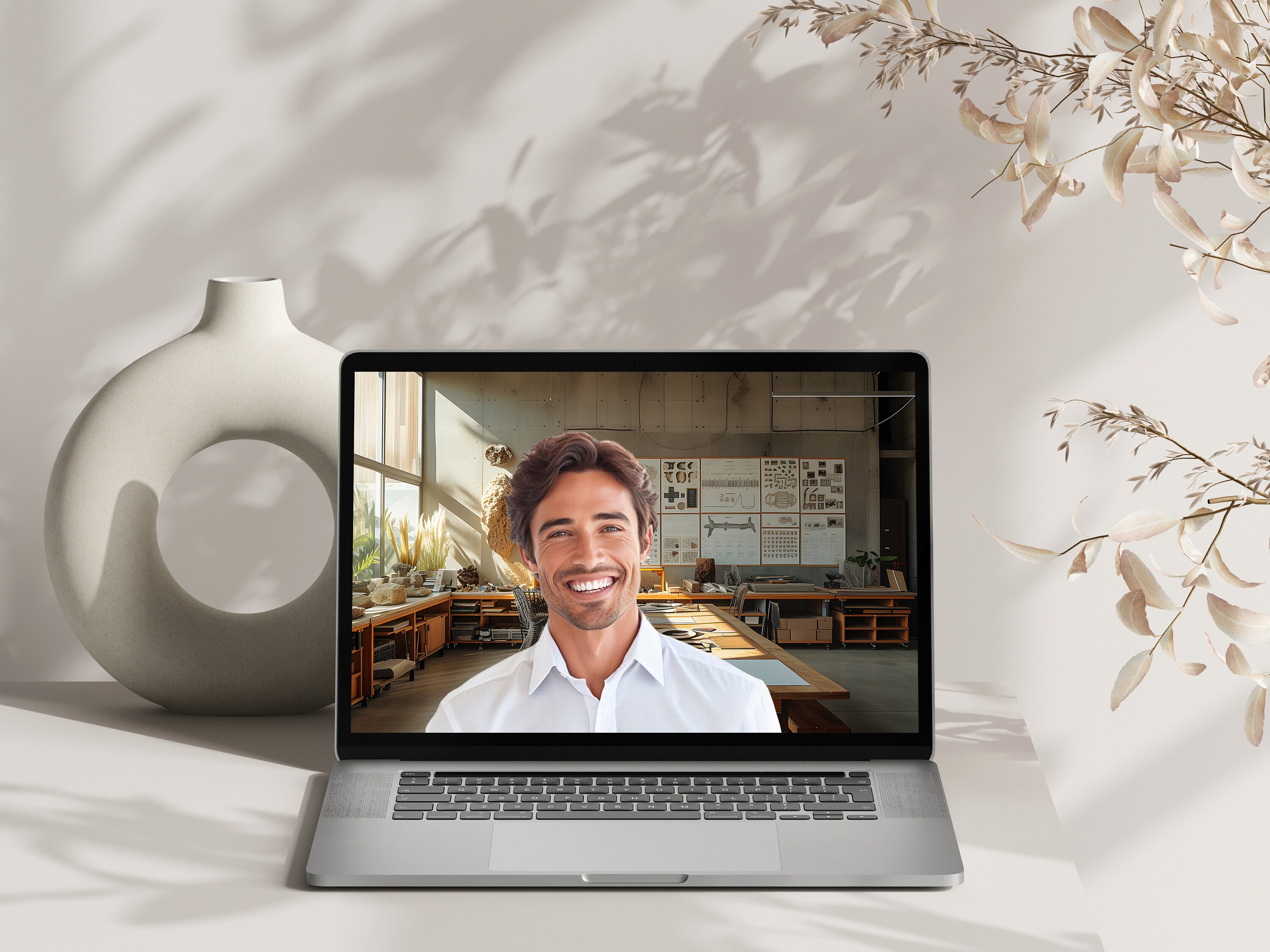 Zoom Background, Wabi Sabi Zoom Background, Minimalist Architectural ...