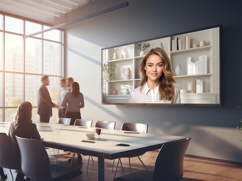 Consulting Virtual Background Zoom Teams | Elegant Pastel Bookshelf ...