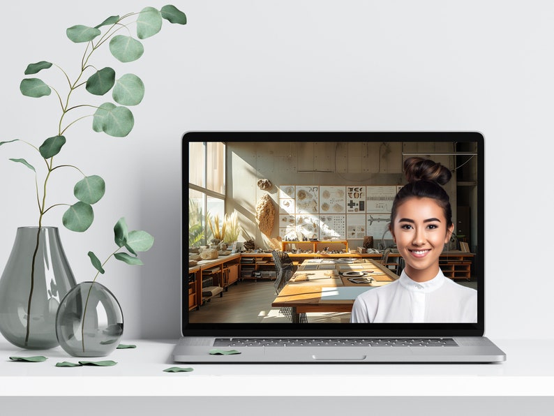 Zoom Background, Wabi Sabi Zoom Background, Minimalist Architectural ...