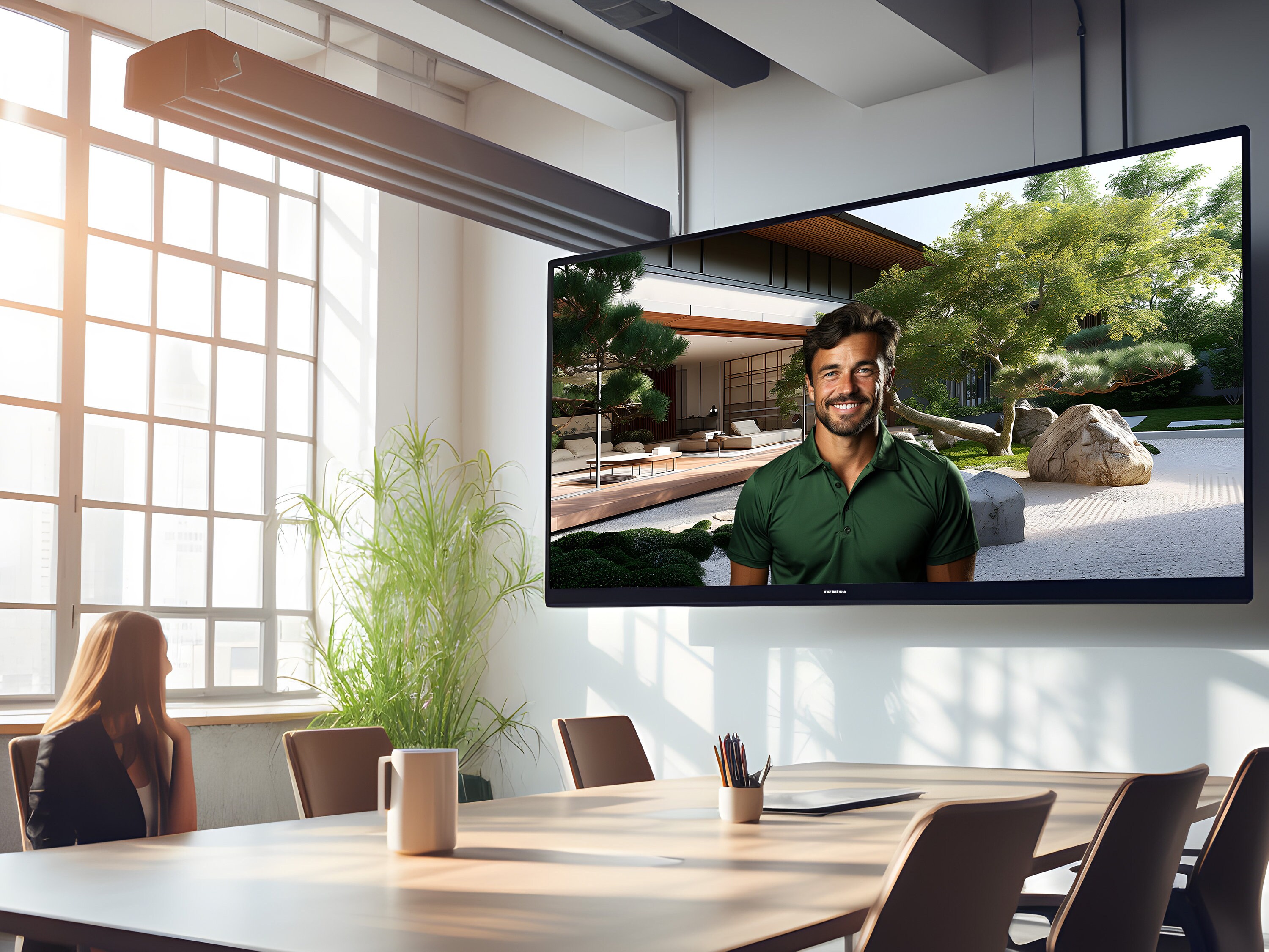 Zoom Background, Zen Zoom Background, Zen Home-office, Sunny Garden ...