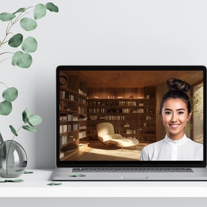 Serenity Zoom Background With Cozy Library & Warm Lighting, Zoom ...