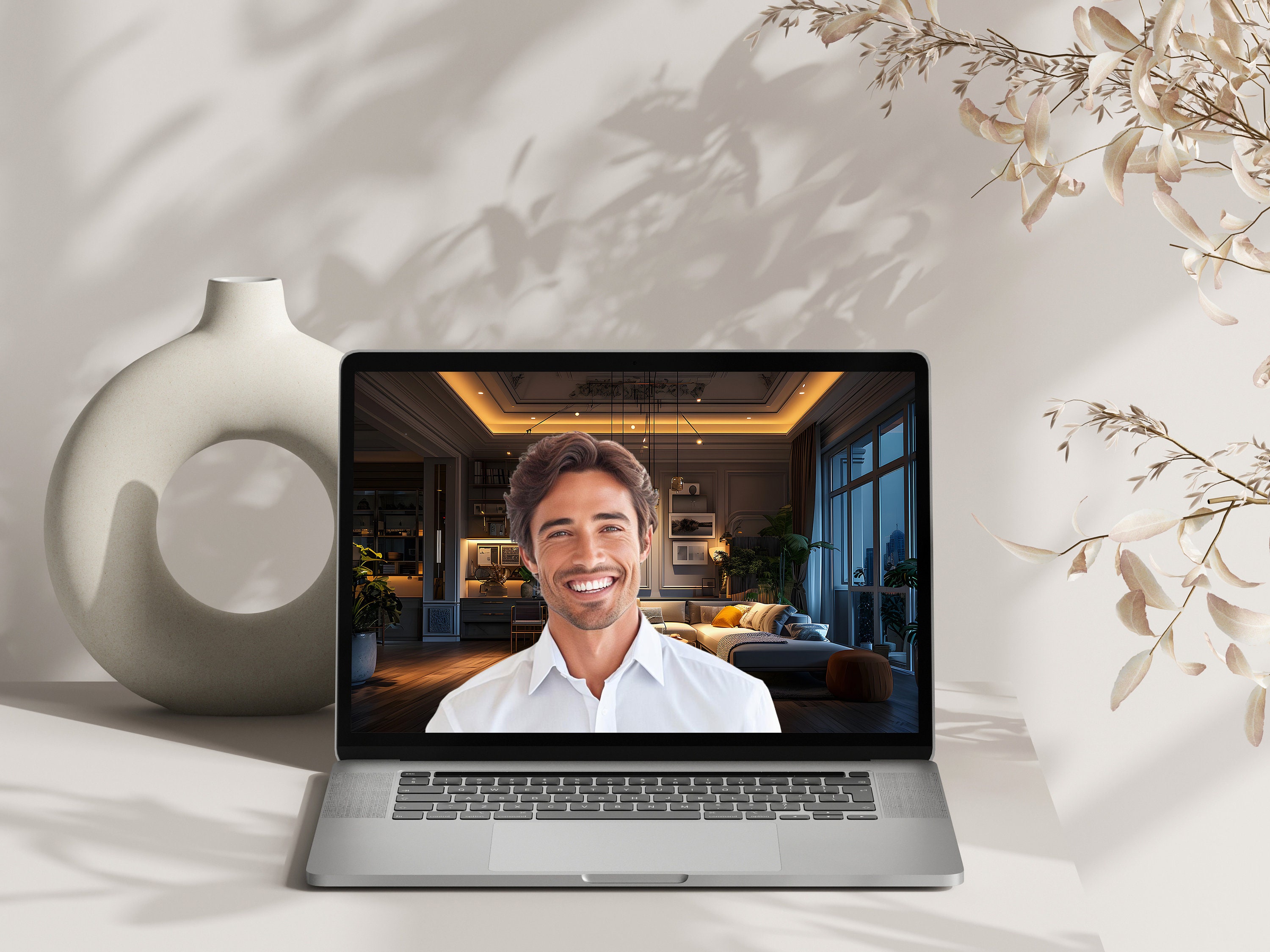 Dimmed Living Room Evening Atmosphere & Nordic Style Decor Virtual ...