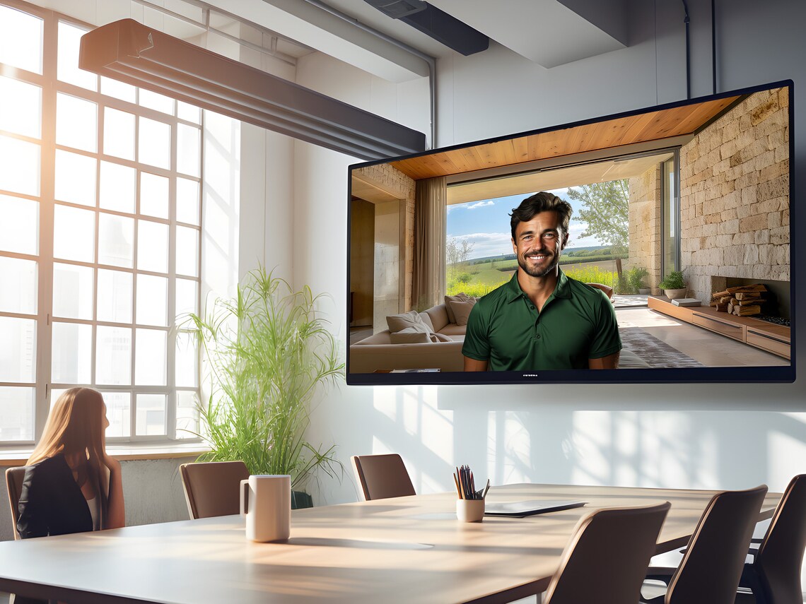 Zoom Background, Modern Apartment Zoom Background, Tuscany Living Room ...