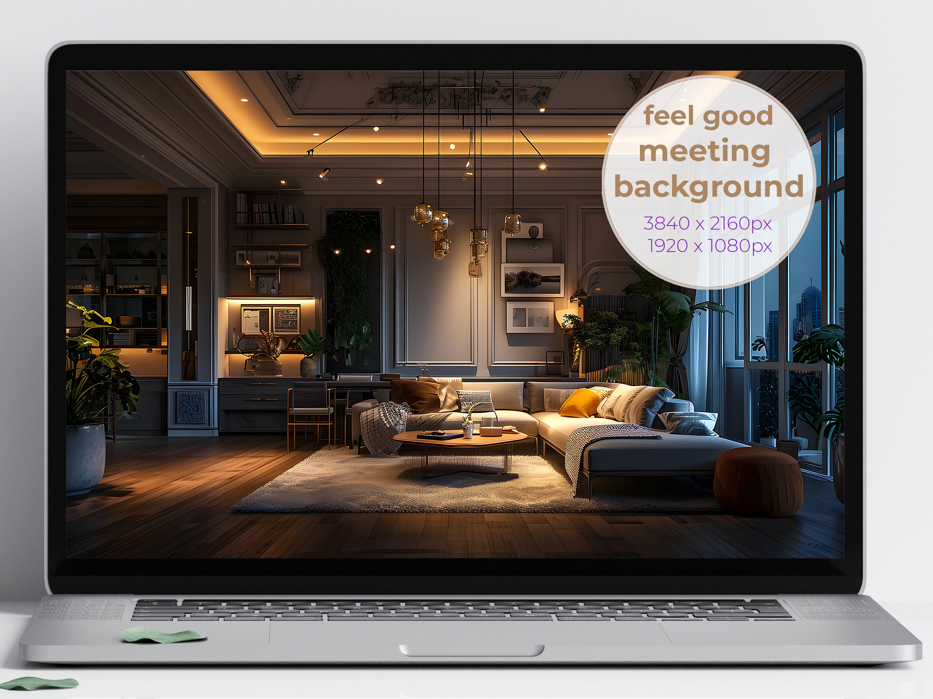 Dimmed Living Room Evening Atmosphere & Nordic Style Decor Virtual ...