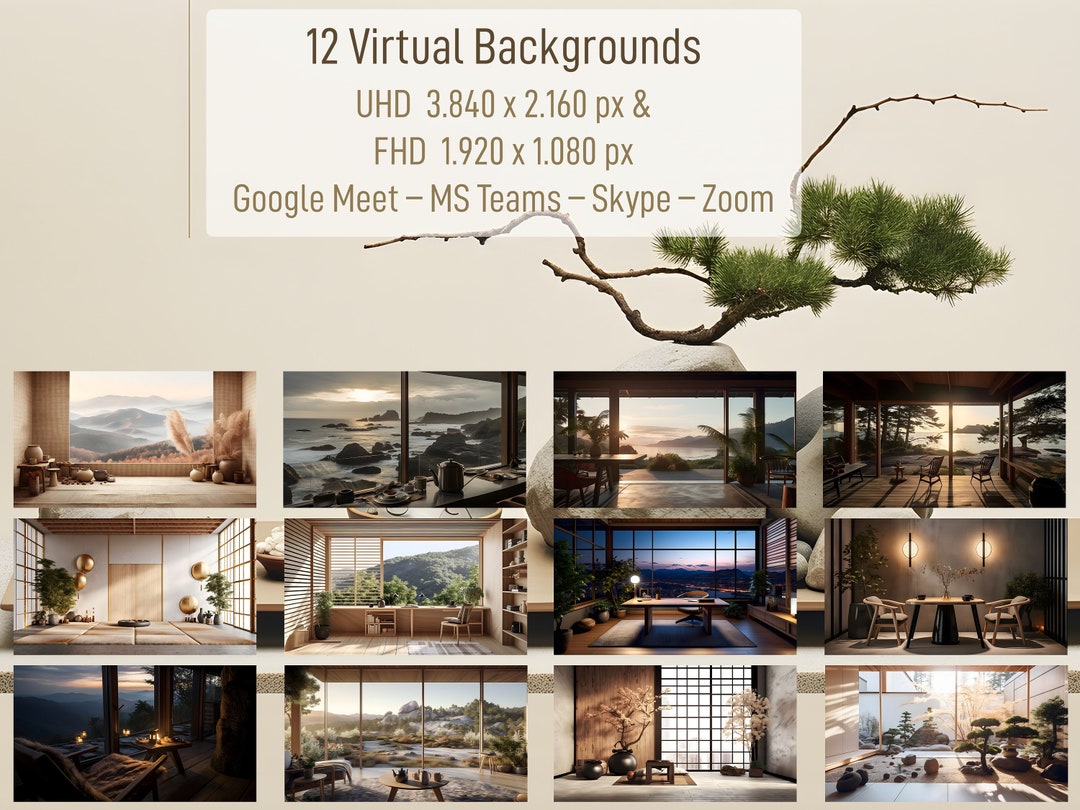 12 Japanese and Scandinavian-inspired Interior Backgrounds for MS Teams ...