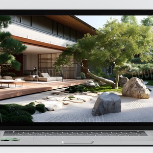 Zoom Background, Zen Zoom Background, Zen Home-office, Sunny Garden ...