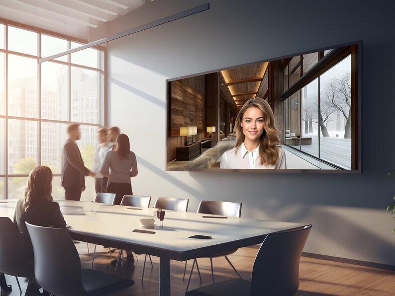 Winter Serenity Zoom Background: Minimalist Hotel Lobby Backgrounds ...