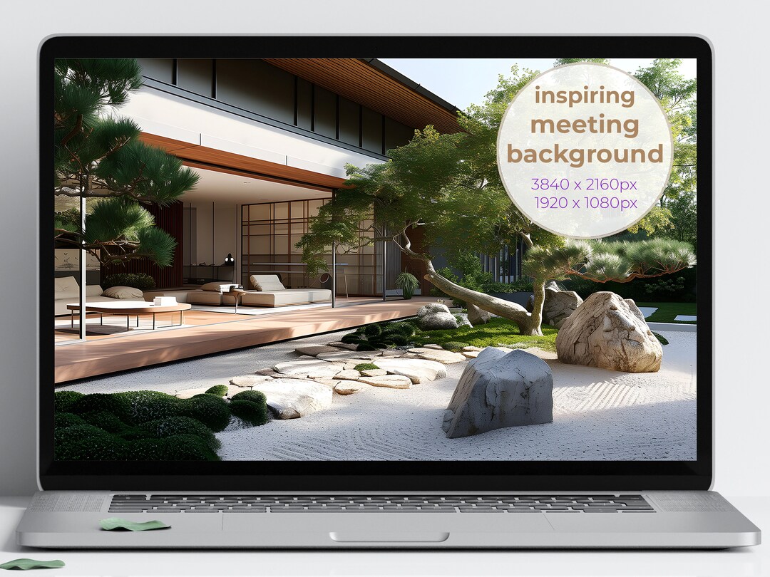 Zoom Background, Zen Zoom Background, Zen Home-office, Sunny Garden ...
