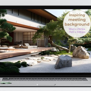 Zoom Background, Zen Zoom Background, Zen Home-office, Sunny Garden ...
