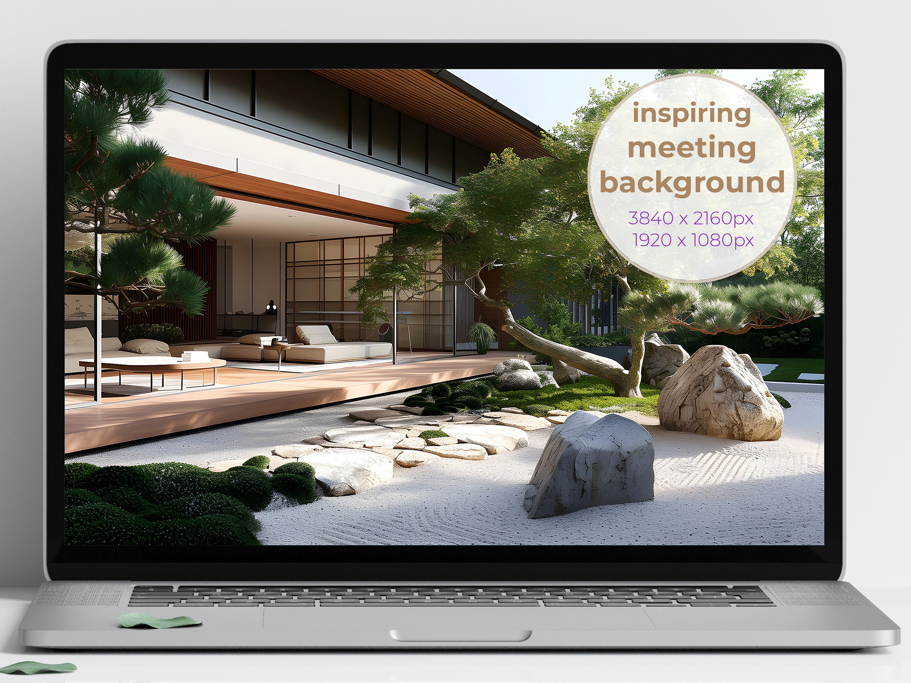 Zoom Background, Zen Zoom Background, Zen Home-office, Sunny Garden ...