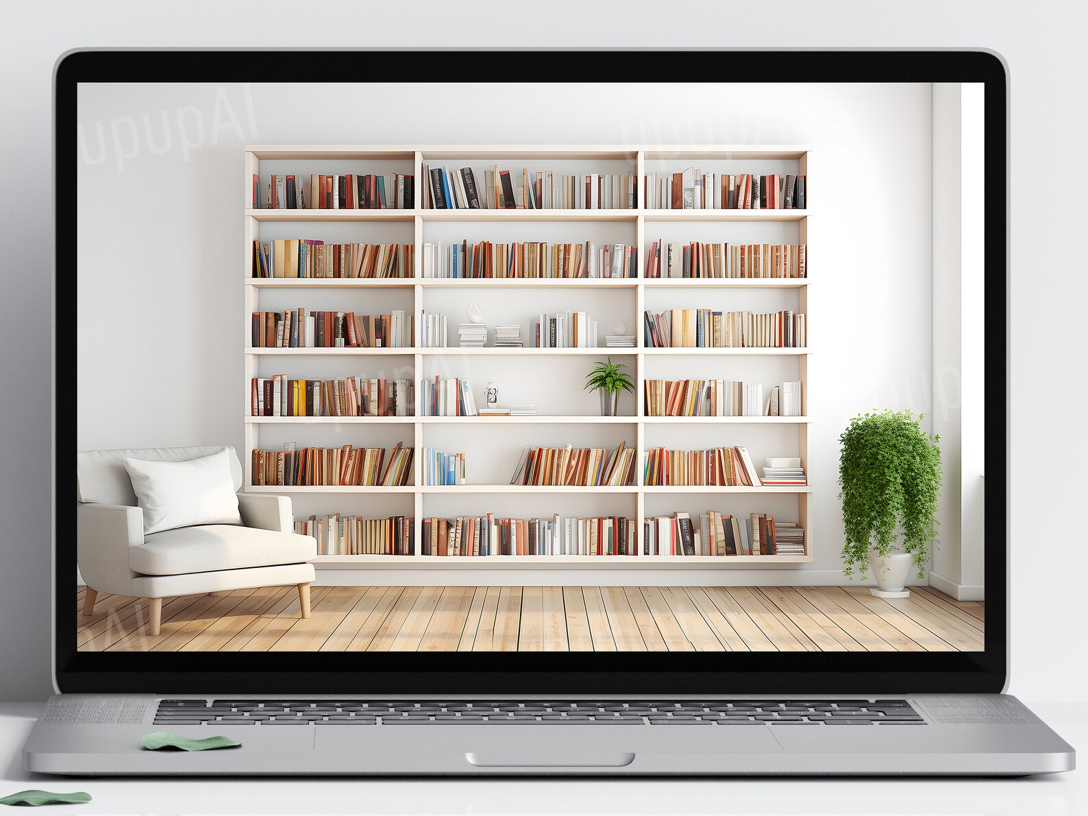 Zoom Background, Serene Sofa Virtual Background, Minimalist Living Room ...