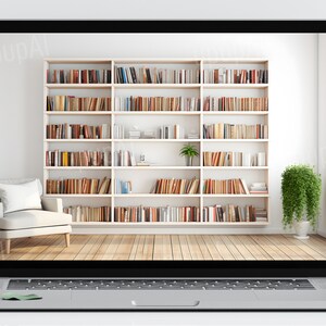 Zoom Background, Serene Sofa Virtual Background, Minimalist Living Room ...