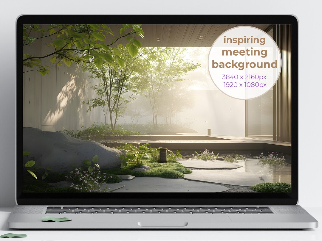 Zoom Background, Zen Zoom Background, Zen Home-office, Sunny Gravel ...
