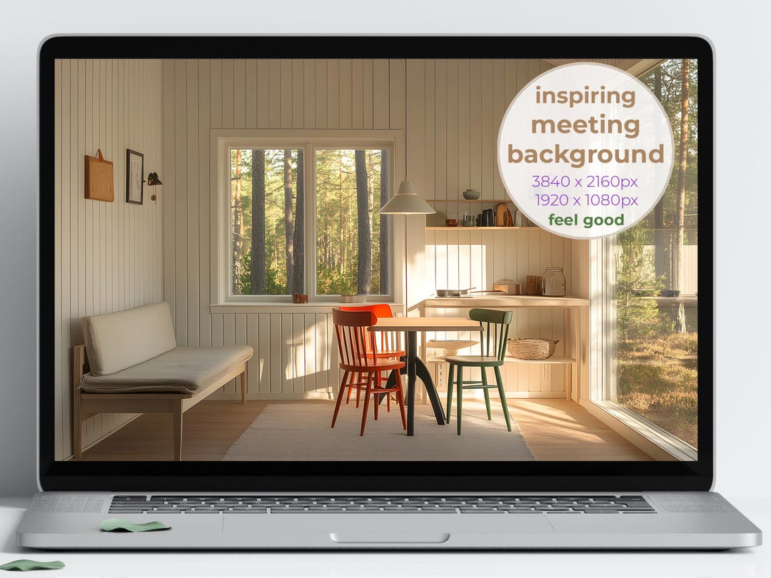 Summer Countryside Virtual Background Zoom | Sunny Kitchen Desk ...