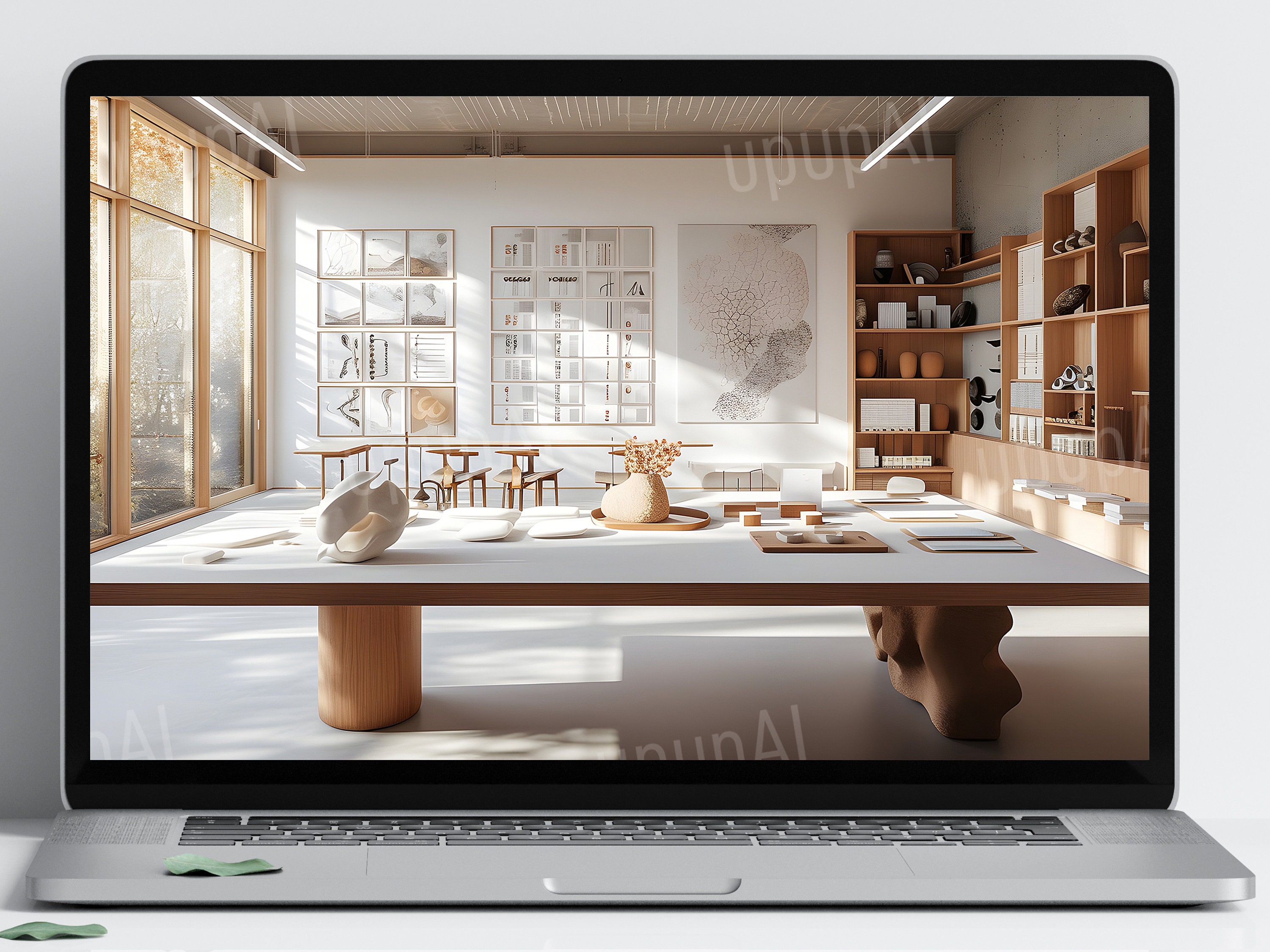 Zoom Background, Work Table Zoom Background, Minimalist Architectural ...