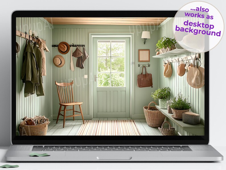 Sage Green Farmhouse Entryway Zoom Background (digital Download) - Etsy