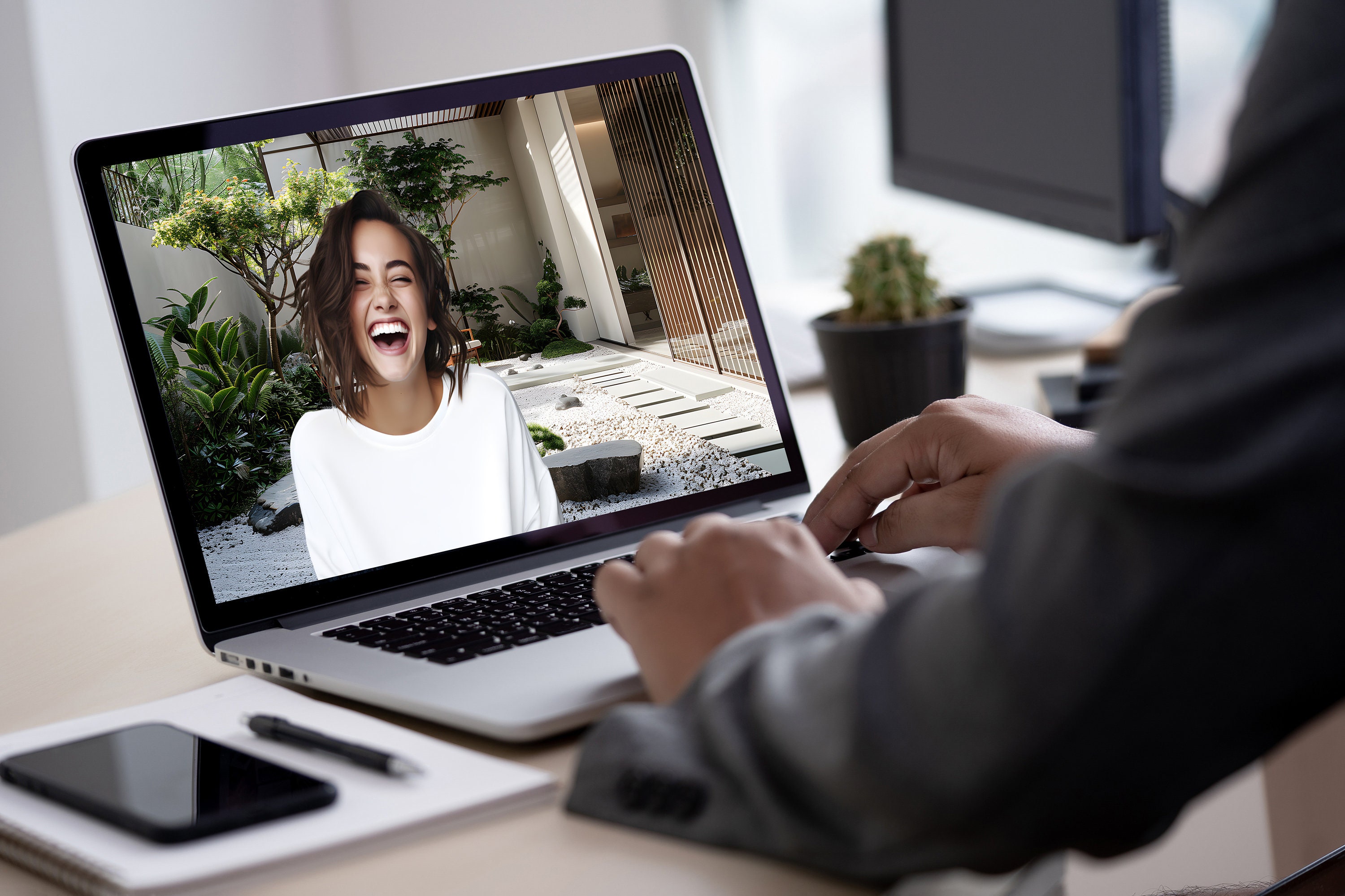 Zoom Background, Zen Zoom Background, Zen Home-office, Peaceful Garden ...