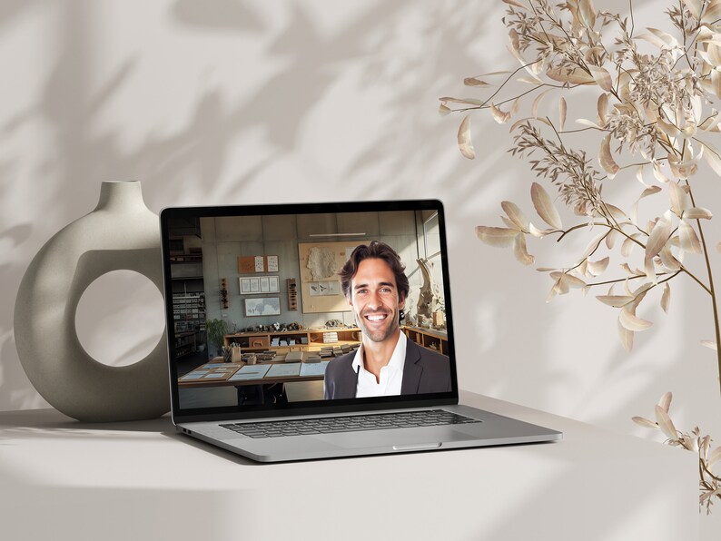 Zoom Background, Work Table Zoom Background, Minimalist Architectural ...