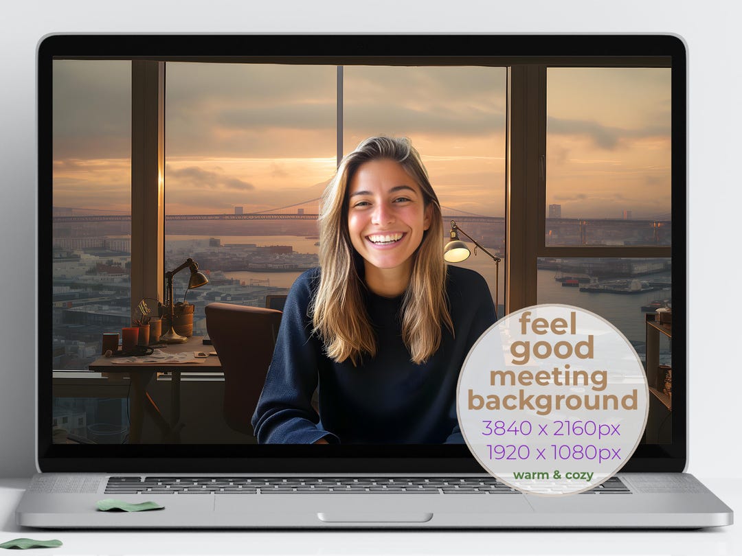 Sunrise Harbor Home Office Zoom Background: Sleek Apartment With ...