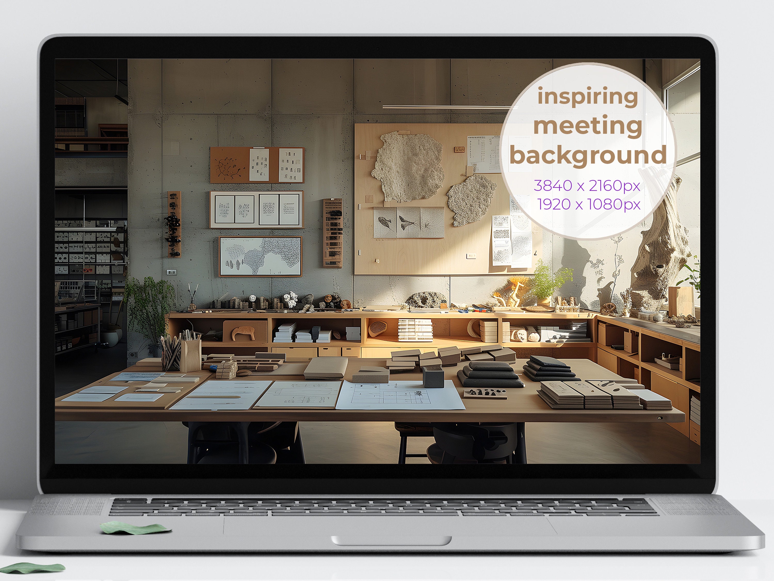 Zoom Background, Work Table Zoom Background, Minimalist Architectural ...