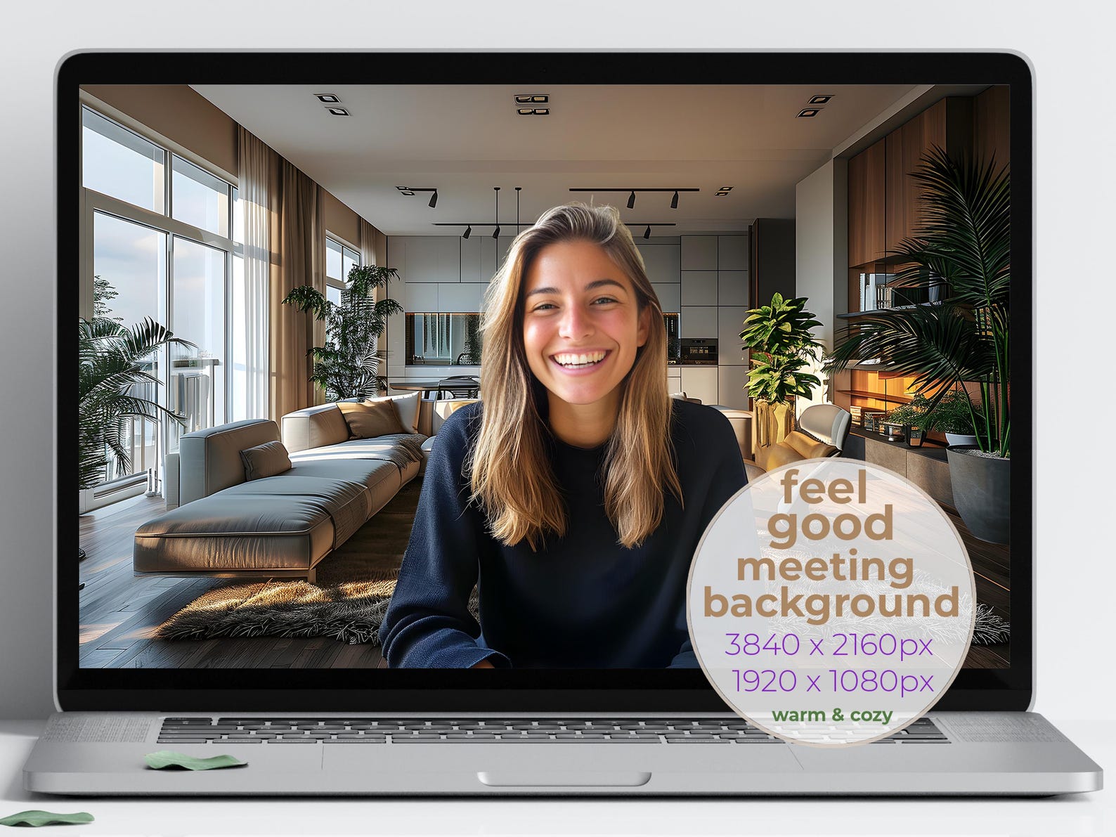 Zoom Background, Inviting Open Apartment Zoom Background, Sunlight ...