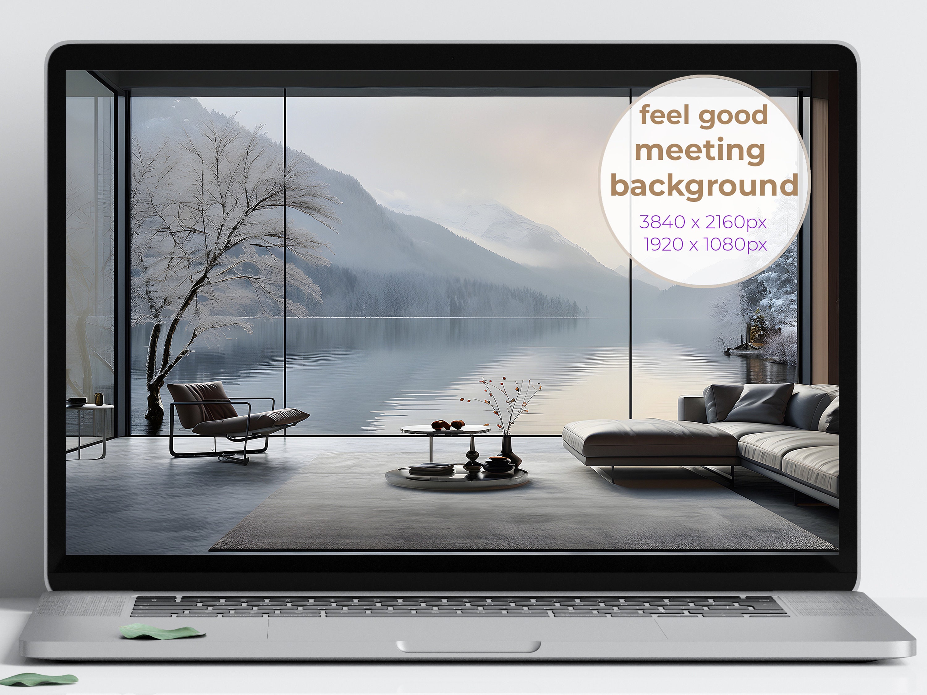 Zoom Background, Serene Lakeside Zoom Background, Afternoon Living Room ...