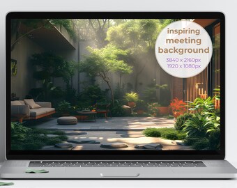 Zoom Background, Zen Zoom Background, Zen Home-office, Sunny Garden ...